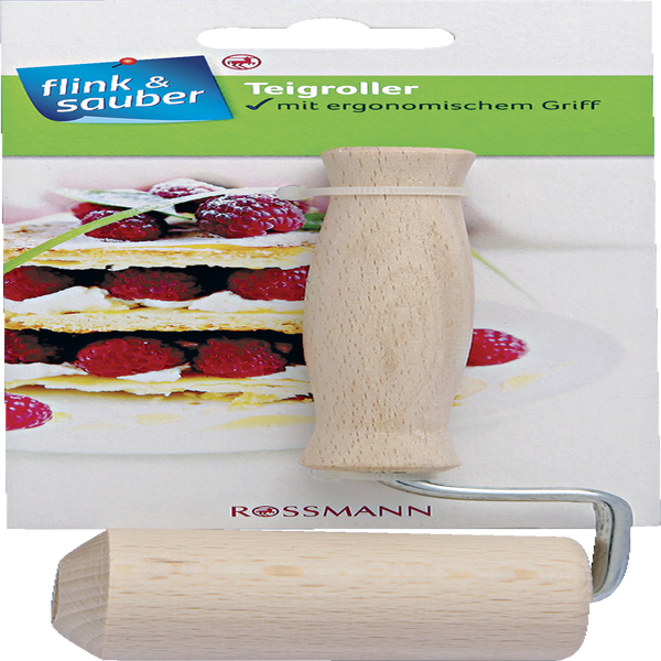 flink & sauber Teigroller klein, Holz | rossmann.de