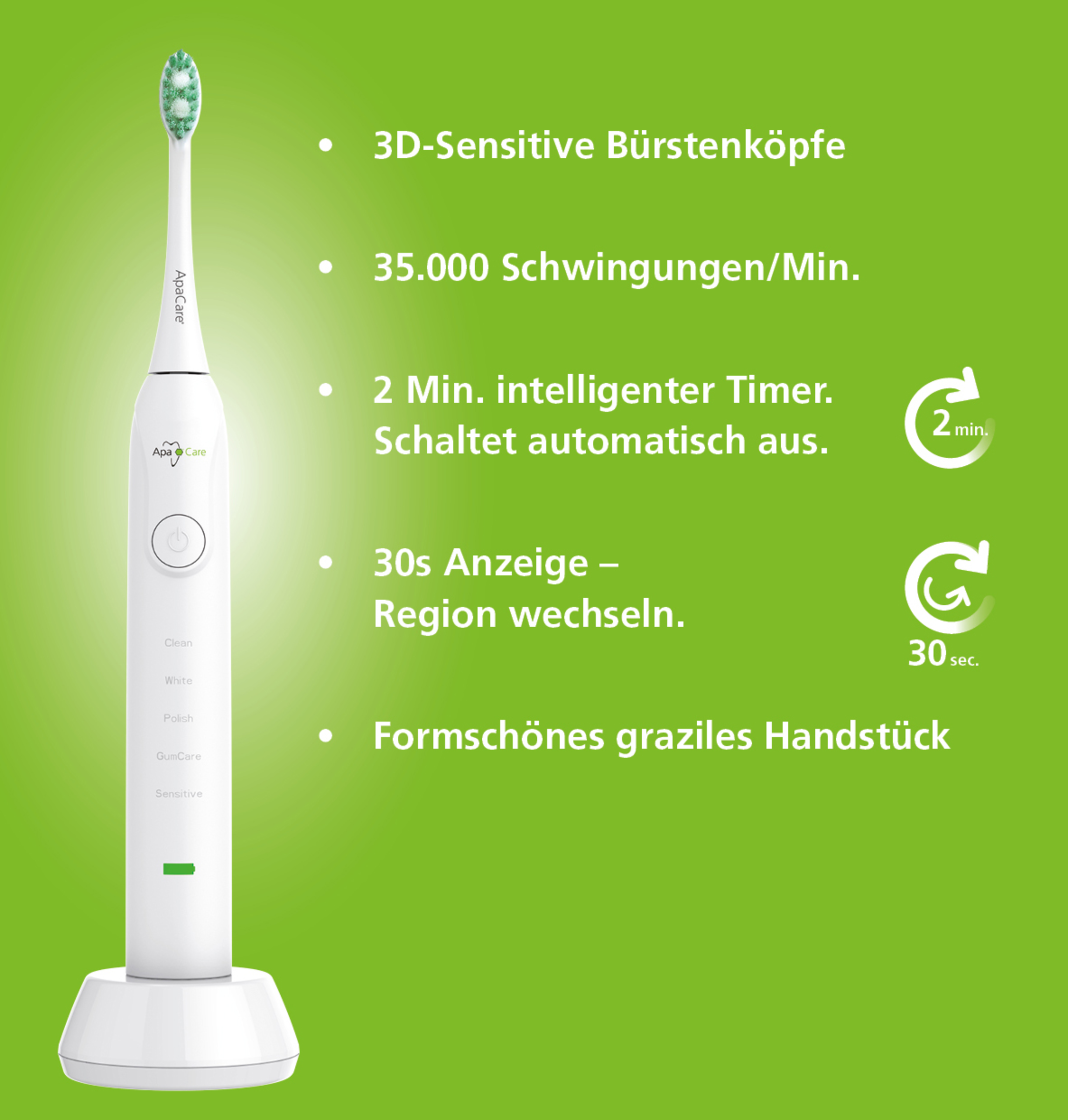 ApaCare Sonic Professional Toothbrush Schallzahnbürste online kaufen ...