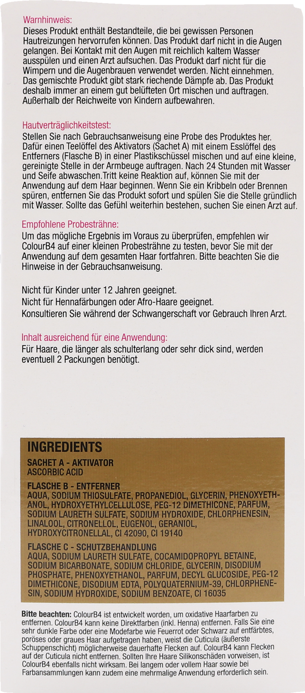 ColorB4 ColourB4 EXTRA Haarfarben-Entferner online kaufen | rossmann.de