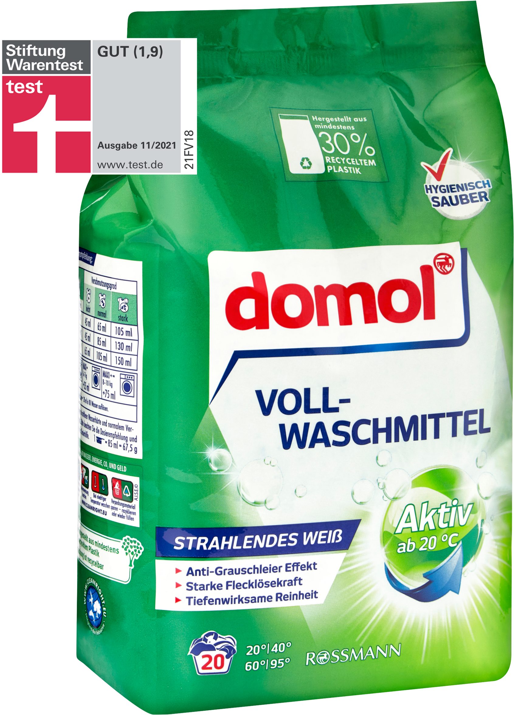 domol Vollwaschmittel Pulver 20 WL online kaufen | rossmann.de