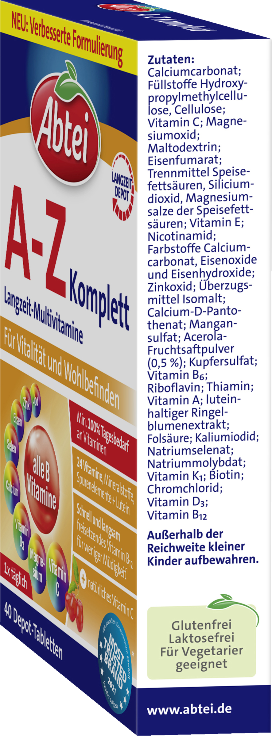 Abtei a-z complete long-term multivitamins: abtei komplett multivitamin ...