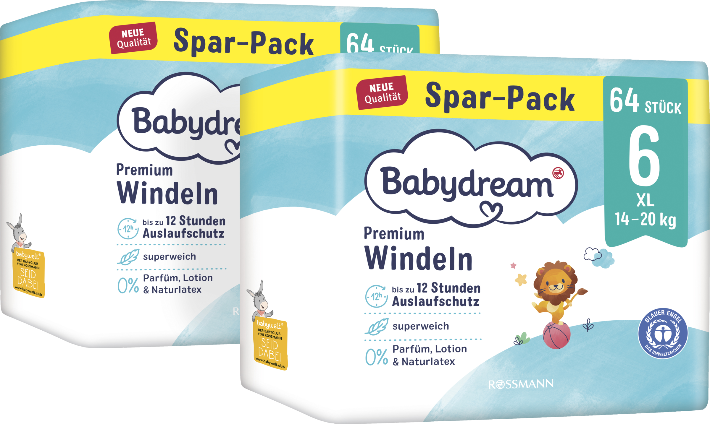 Babydream Premium Windeln Monatspack XL Gr. 6, 128 Stück, 14-20 kg ...
