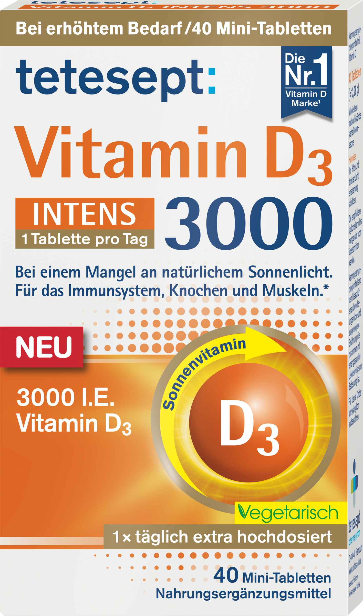 tetesept Vitamin D3 3000 INTENS Mini-Tabletten online kaufen | rossmann.de