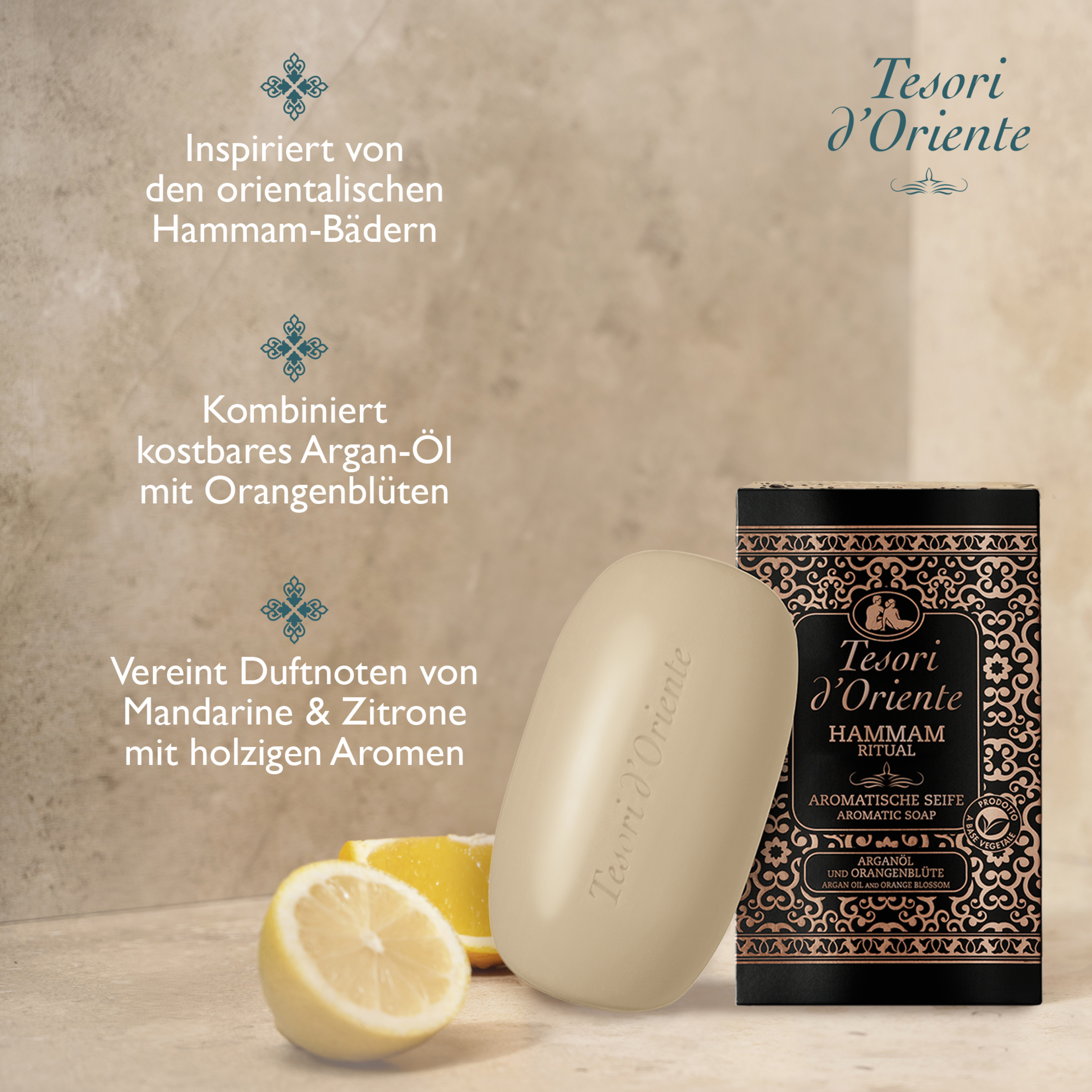 Tesori d'Oriente Aromatische Seife HAMMAM Arganöl & Orangenblüte online ...
